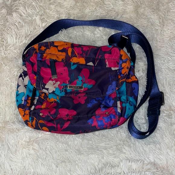 Tumi | Bags | Tumi Floral Print Crossbody Bag | Poshmark